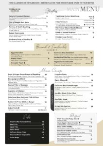 Our Menu – Cochrane Inn